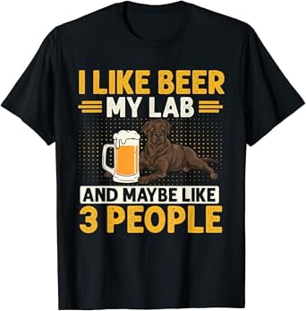 Chocolate Labrador Retriever Dog Beer Chocolate Lab T-Shirt, Unisex ...