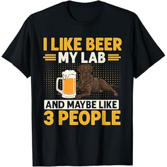 Chocolate Labrador Retriever Dog Beer Chocolate Lab T-Shirt, Unisex ...