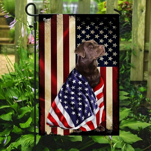 Chocolate Labrador Retriever Flag - Outdoor Labrador Decorations ...