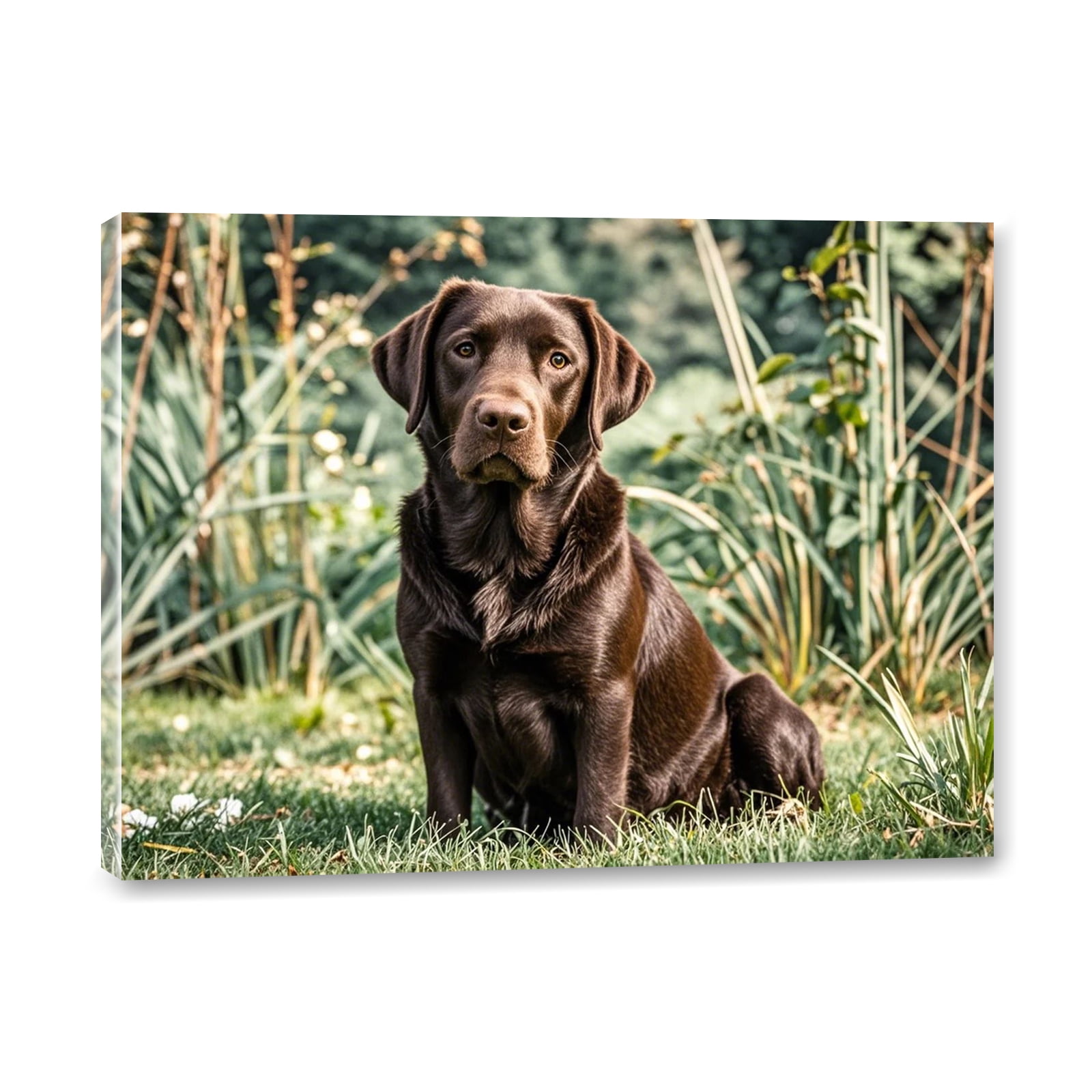 Chocolate Labrador Retriever Framed Canvas Wall Art Canvas Prints ...