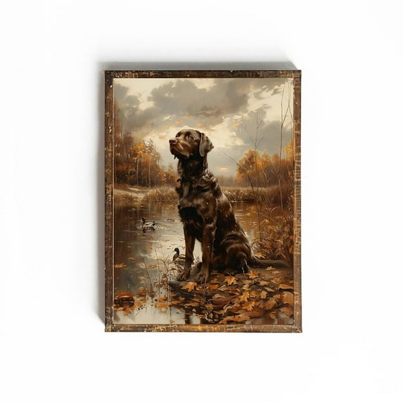 Chocolate Labrador Retriever Poster Chocolate Lab Wall Art Retriever ...