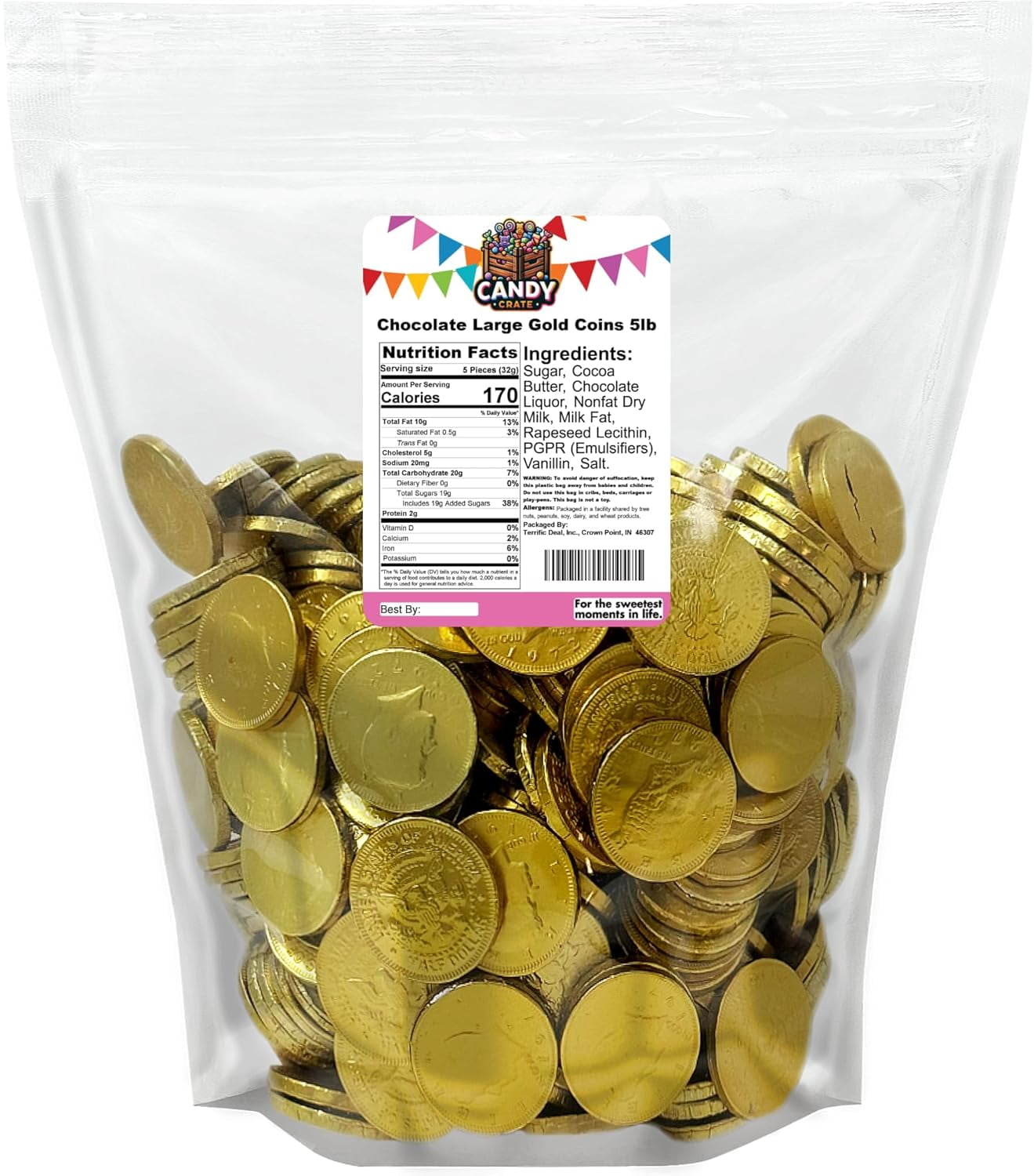 Chocolate Large Gold Coins 5lb Bag - Walmart.com