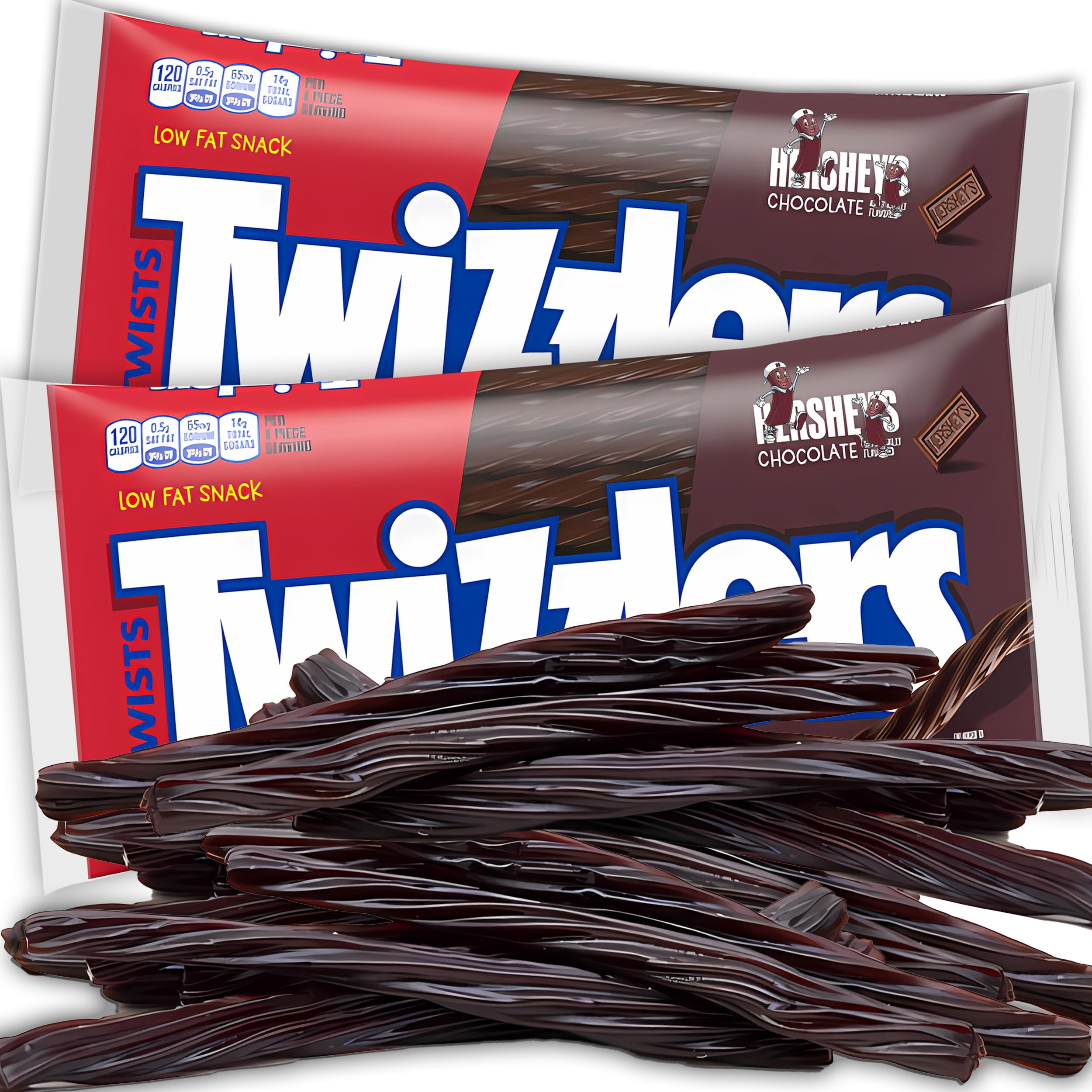 Chocolate Licorice Twists, 2 ESF27 Pack, Hershey Chocolate Flavored ...