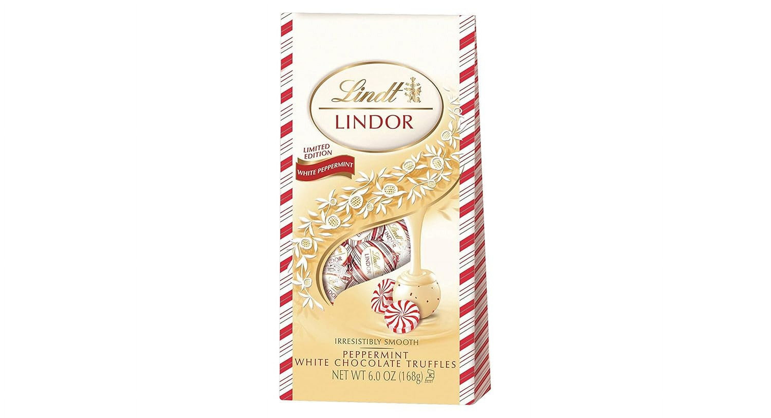 Chocolate Lindor Truffles White Chocolate Peppermint Bag 6 Ounce