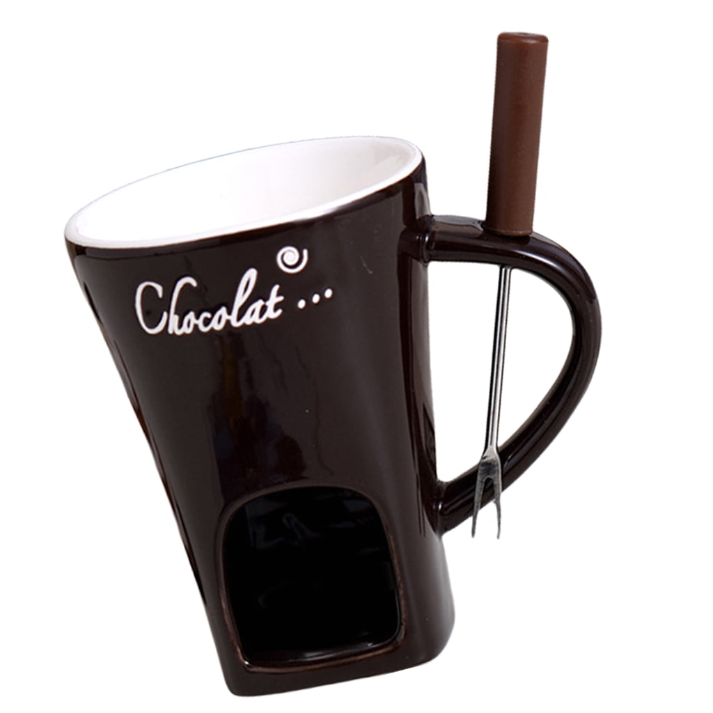 Chocolate Melting Mug With Fork Chocolate Fondue Mug Set Perfect For ...