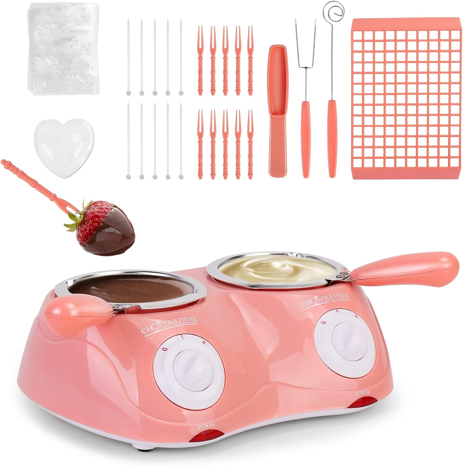 Chocolate Melting Pot Electric Chocolate Fondue Mini Fondue Candy Maker ...