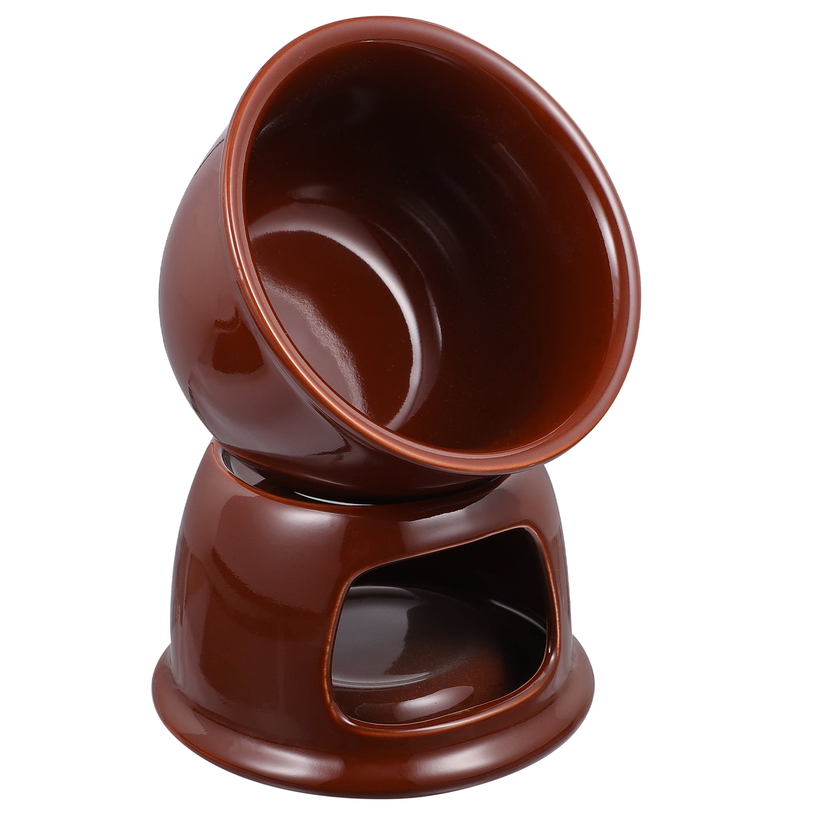Chocolate Melting Stove Ceramic Fondue Melts Butter Warmer Pot Fountain ...
