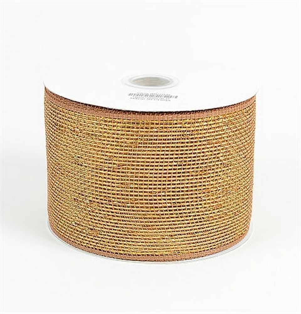 Chocolate - Metallic Deco Mesh Ribbons - ( 4 inch x 25 yards ...