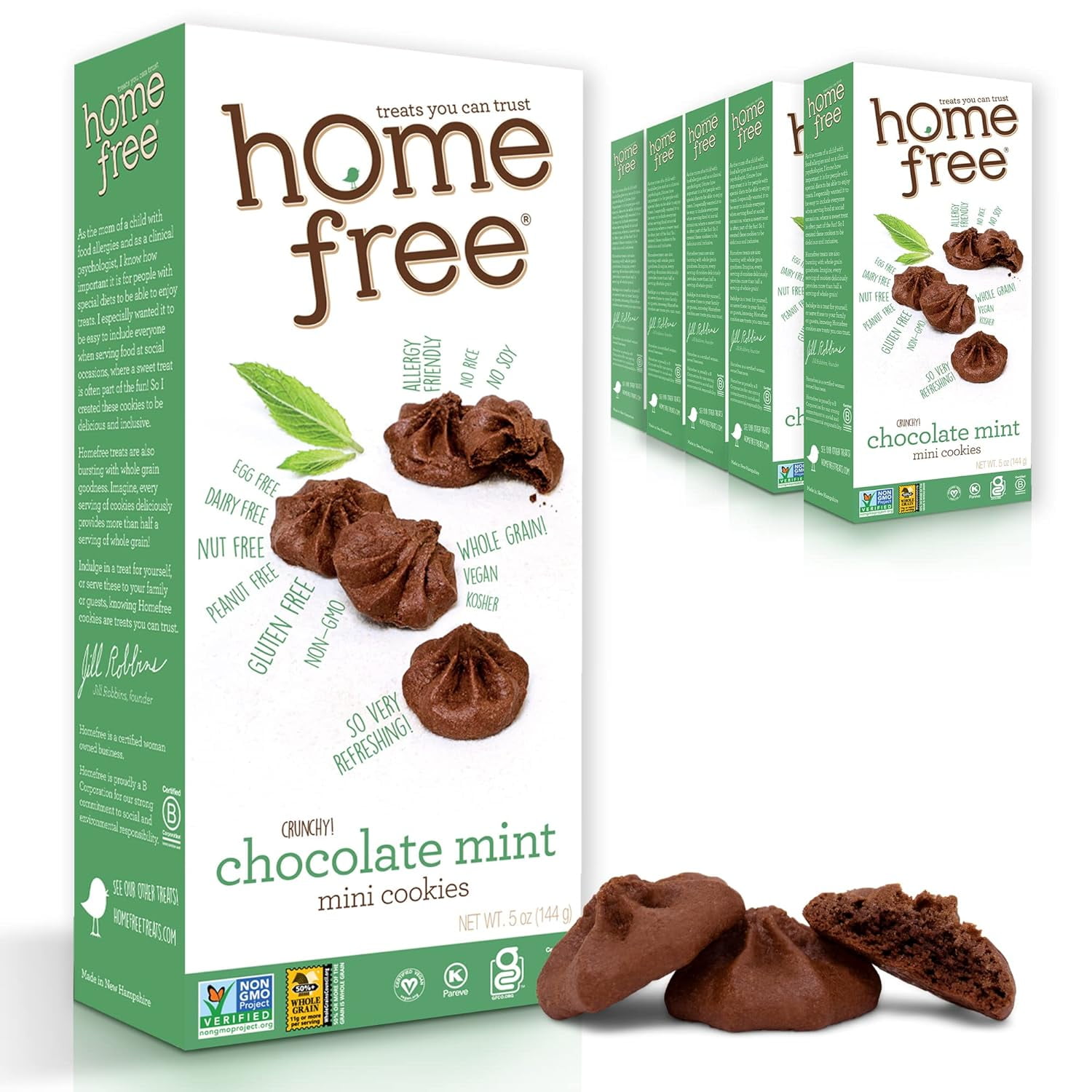 Chocolate Mint Mini Cookies, Gluten , Nut , Vegan, School Safe and ...