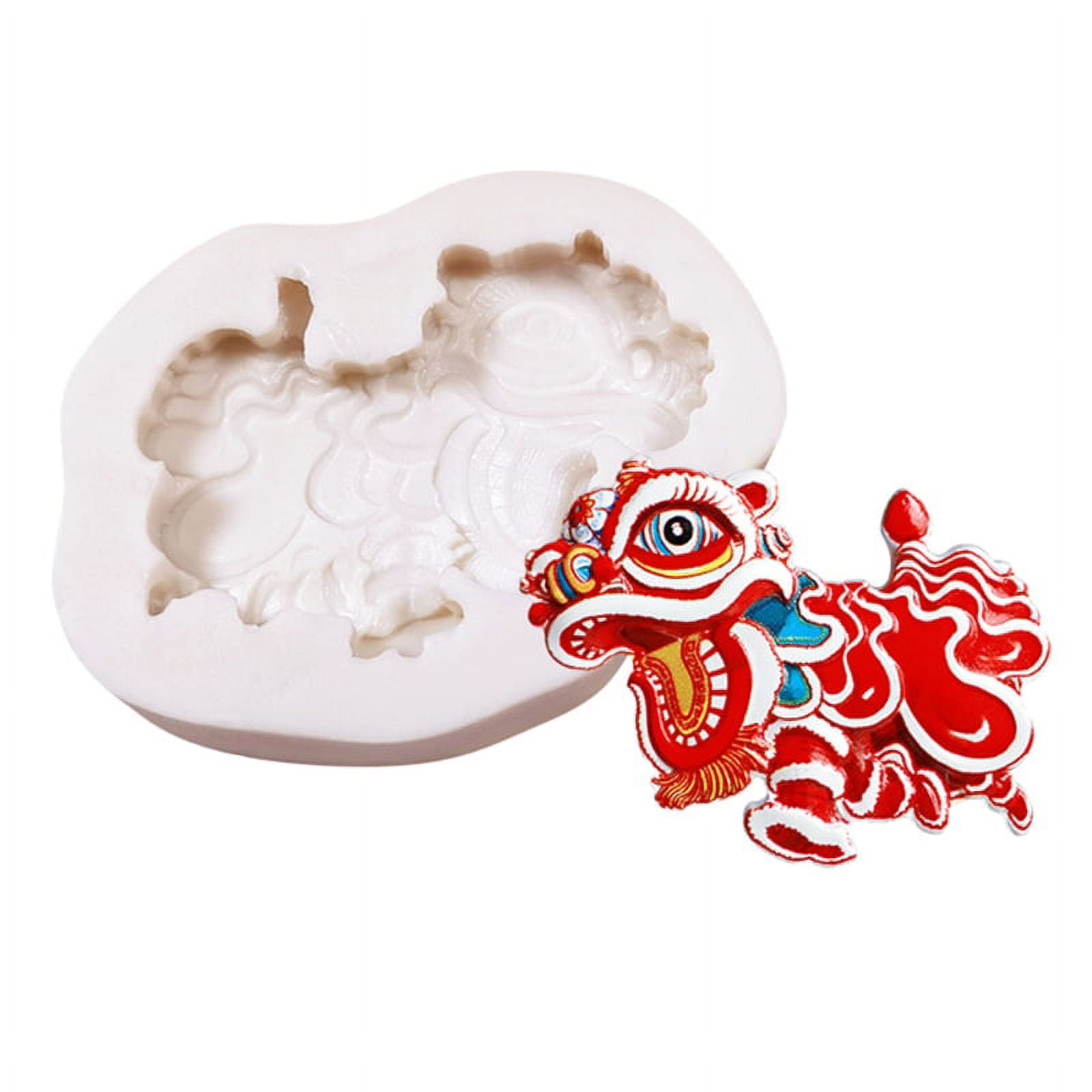Chocolate Molds Chinese Style Dragon and Dance Candy Sugar Craft Paste Mold DIY Handmade Baking ...