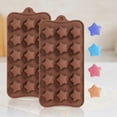 Chocolate Molds Silicone with 15 Cavity Normal Star Shaped, Mini Star ...