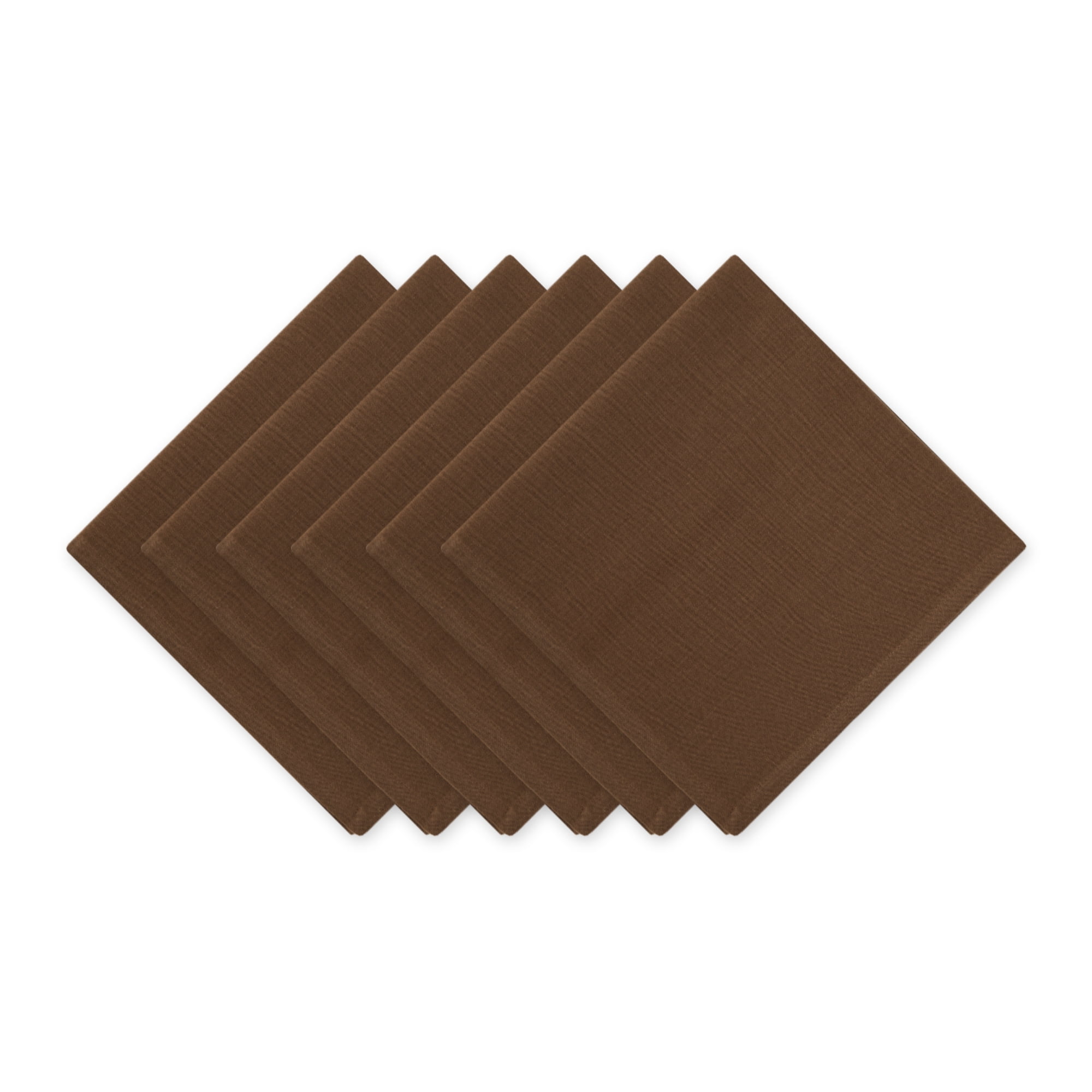 Chocolate Napkin Set, 20x20 inches, 6 Piece - Walmart.com
