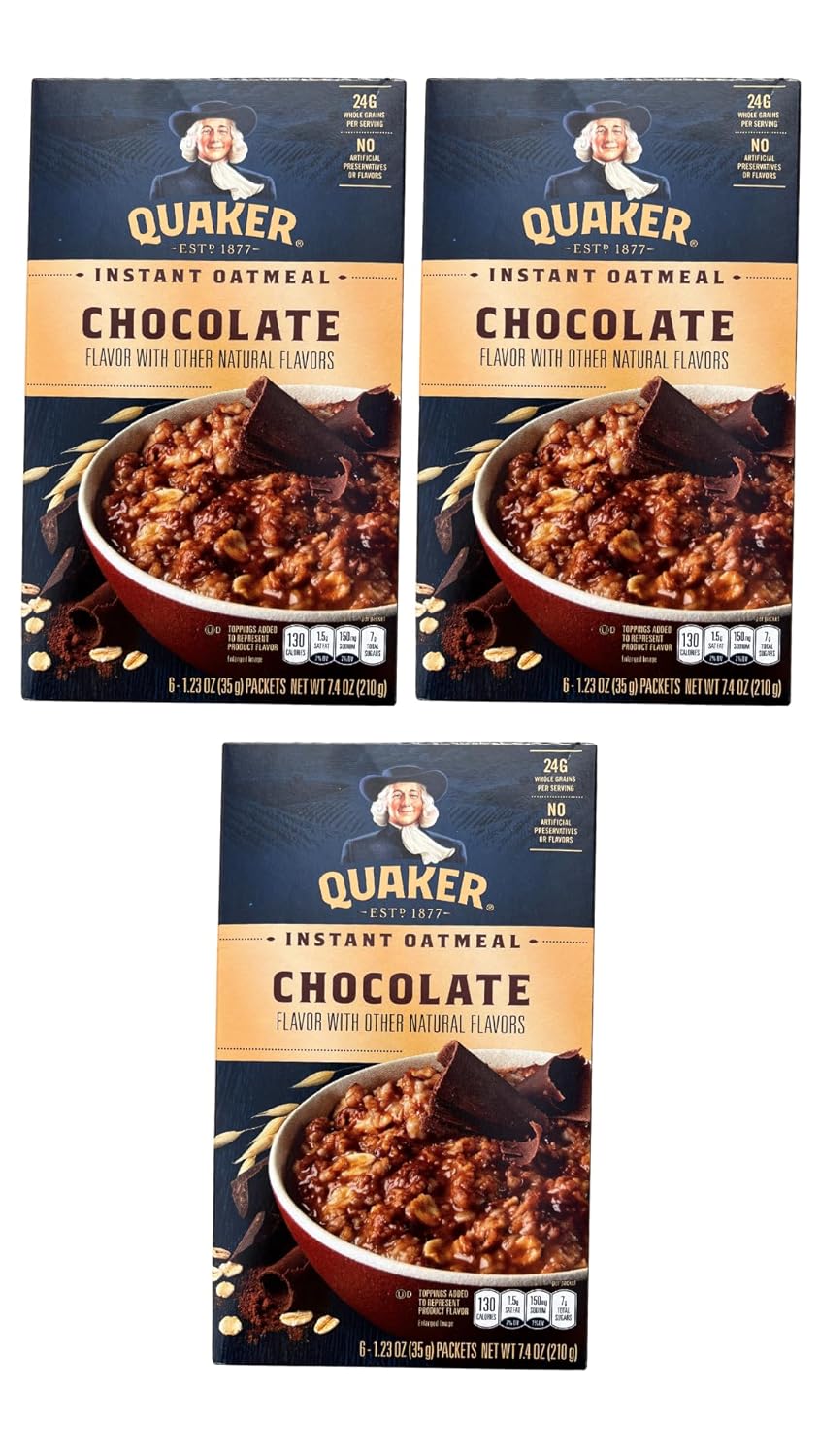Chocolate Oatmeal, 6 Packets (Pack of 3 boxes) - Walmart.com