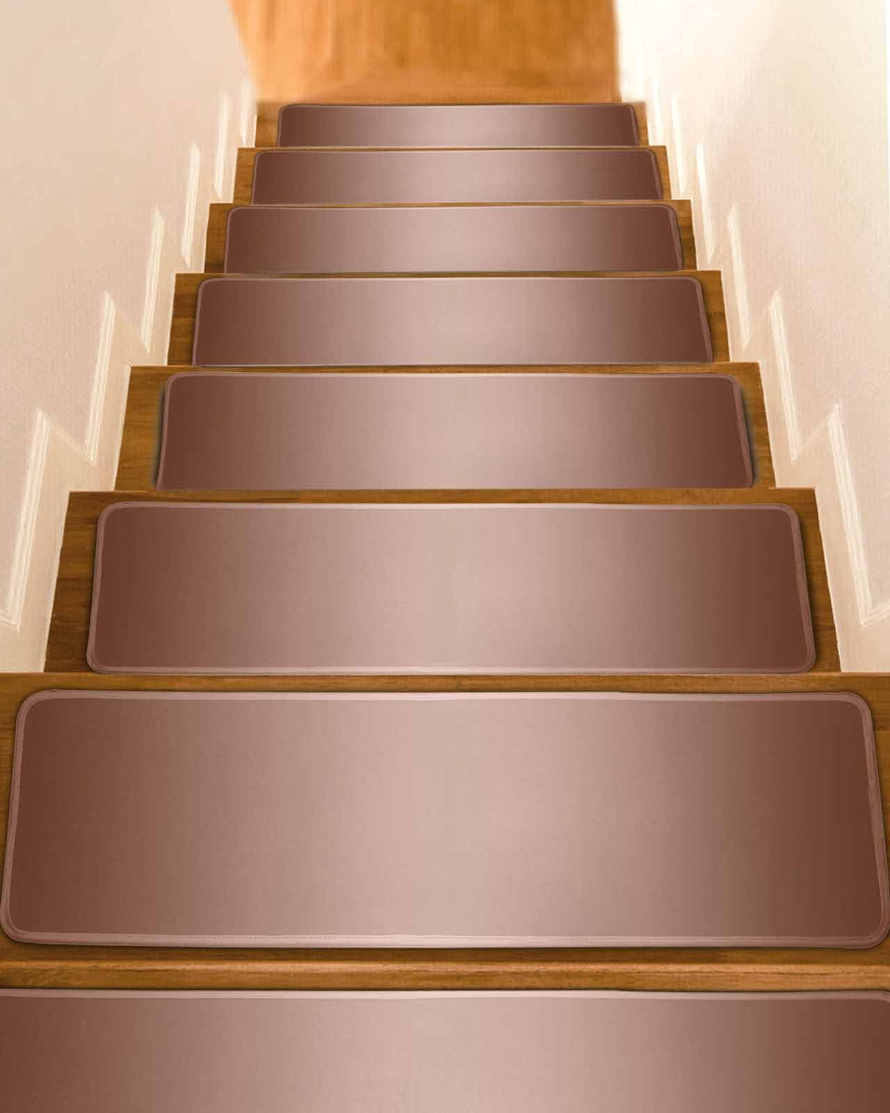Chocolate Ombre Stair Treads for Wooden Steps Indoor Runner Rug Carpet ...