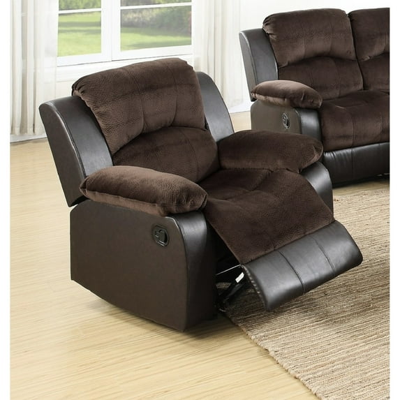 Chocolate Padded Motion Chair | Ideal for Modern Living Rooms | Suede ...