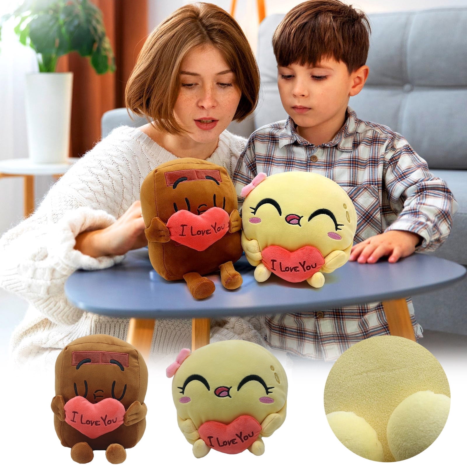 Chocolate And Pancake Plush Dolls, Choco and Pancake in Love Plush ...
