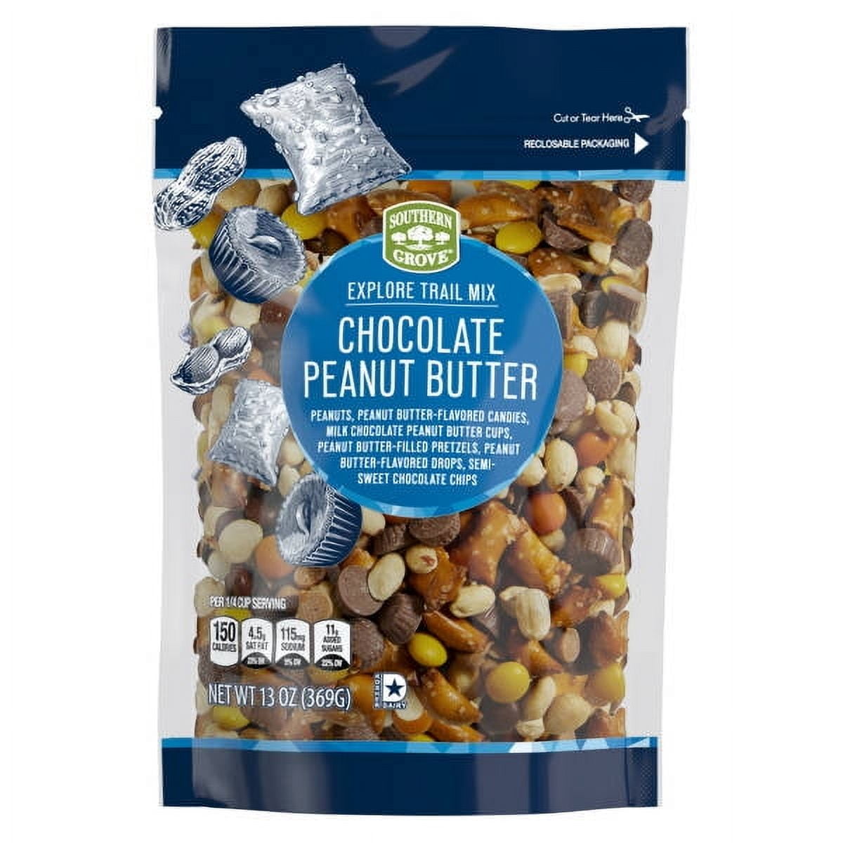 Southern Grove, Trail Mix, 13 oz, Chocolate Peanut Butter - Walmart.com