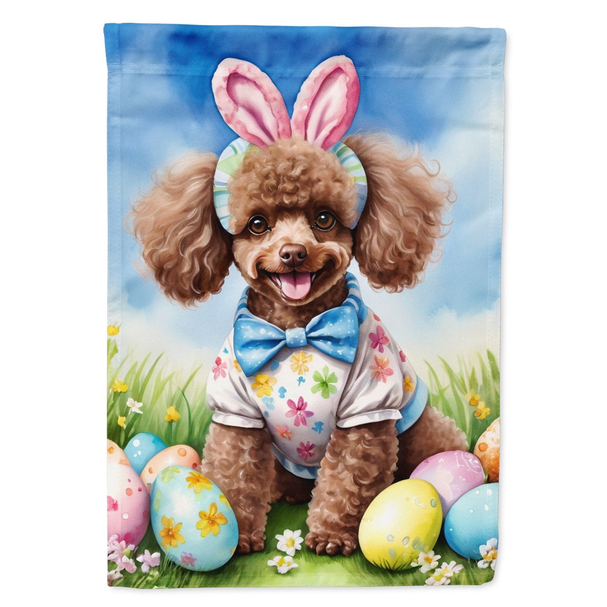 Chocolate Poodle Easter Egg Hunt House Flag 28 in x 40 in - Walmart.com