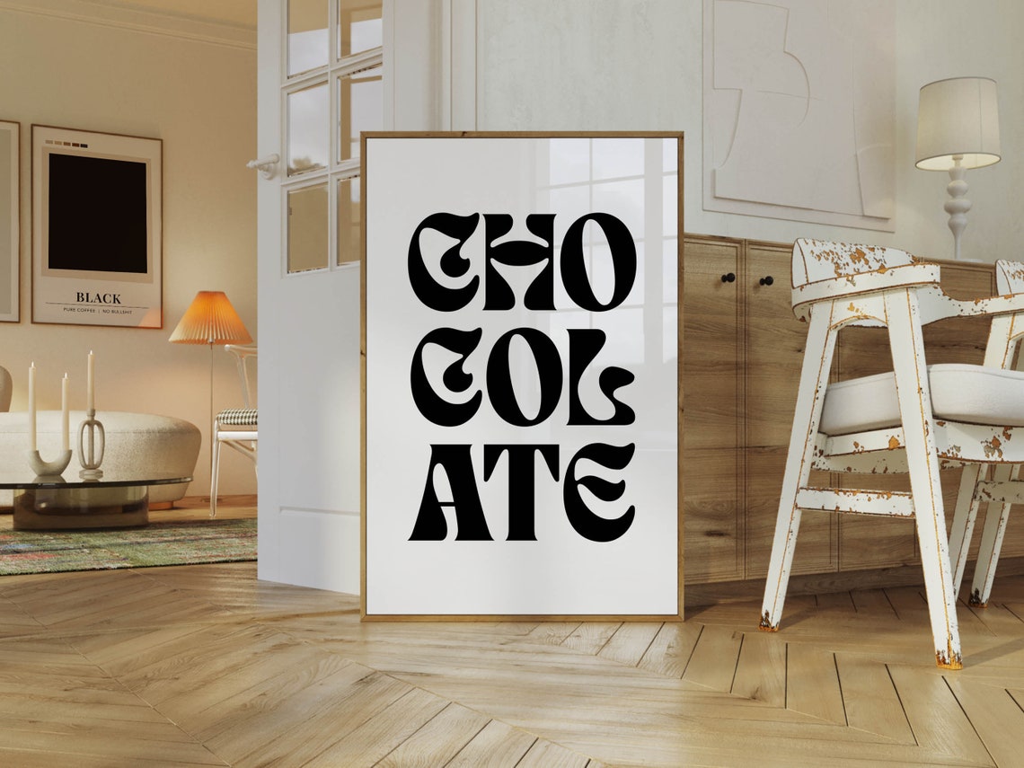 Chocolate Print Funny Kitchen Art Chocolate Wall Decor Chocolate Poster ...
