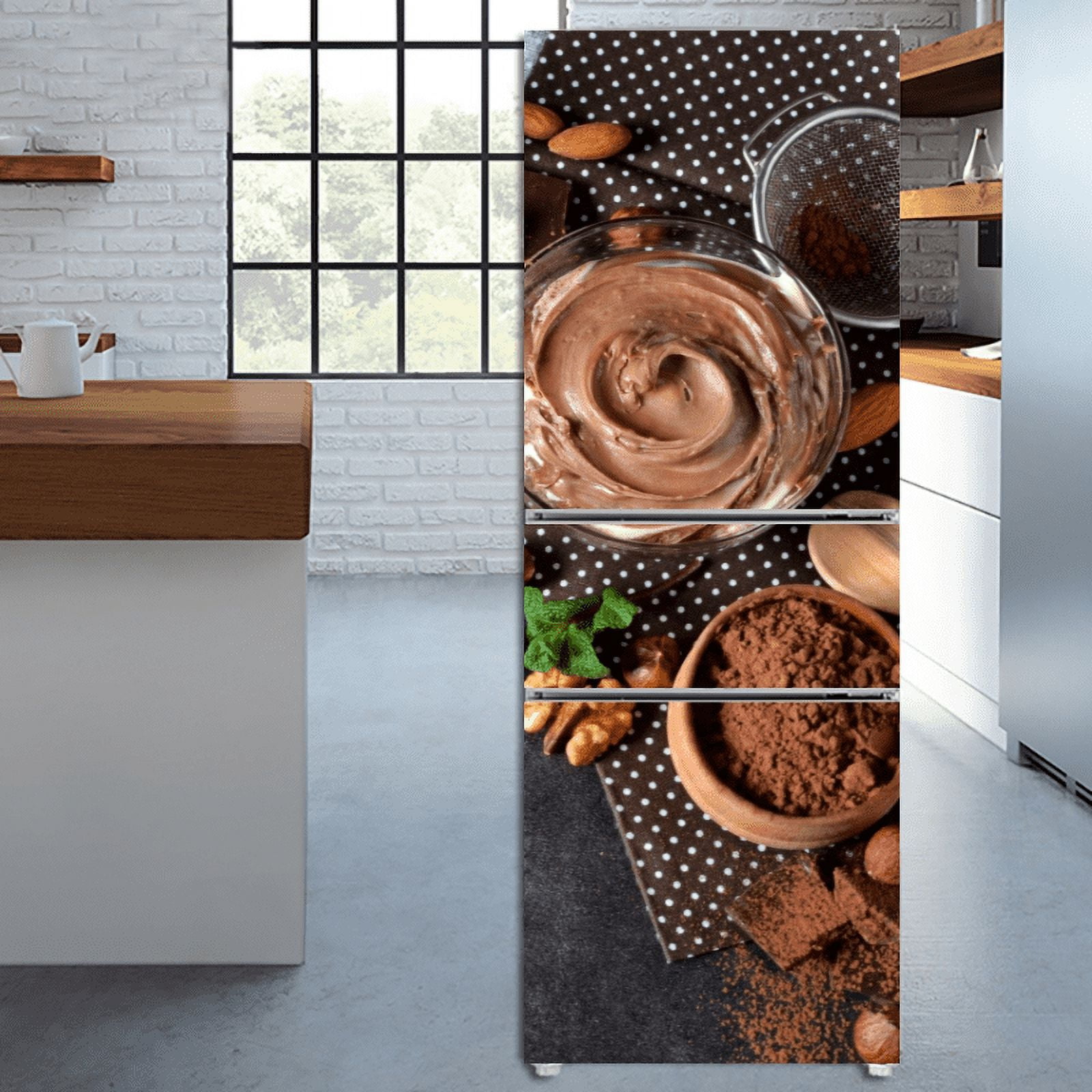 Chocolate Print Kitchen Fridge Decorative Stickers PVC Waterproof ...
