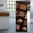 Chocolate Print Refrigerator Door Sticker Sweet Dessert Fridge Stickers ...