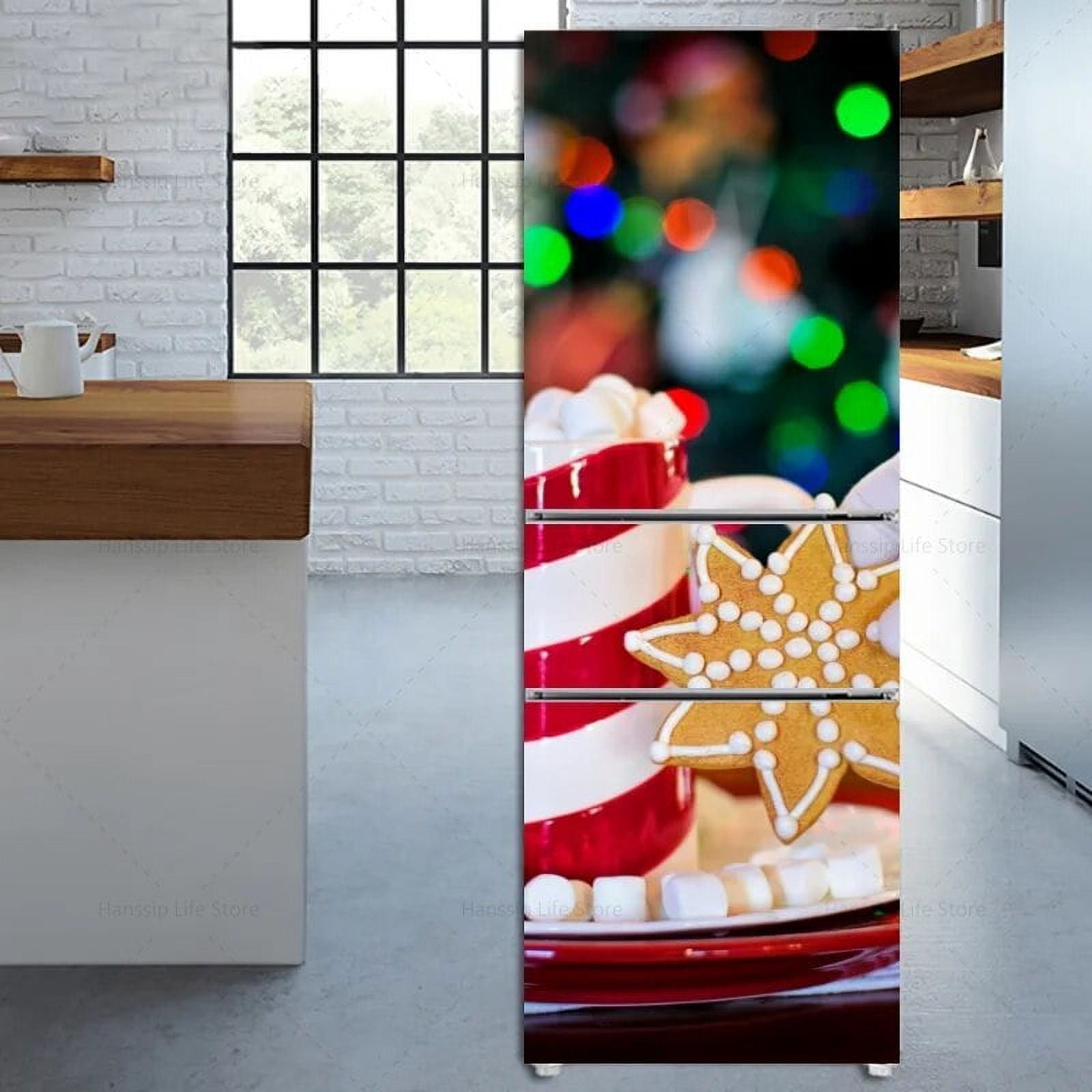 Chocolate Print Refrigerator Door Wallpaper Sweet Dessert Fridge ...