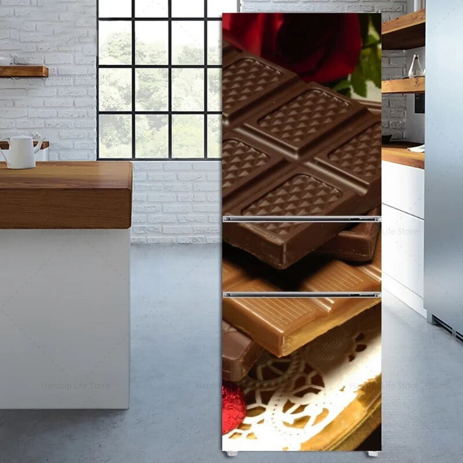Chocolate Print Refrigerator Door Wallpaper Sweet Dessert Fridge ...