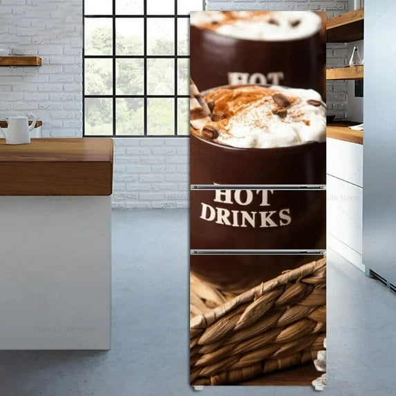Chocolate Print Refrigerator Door Wallpaper Sweet Dessert Fridge ...
