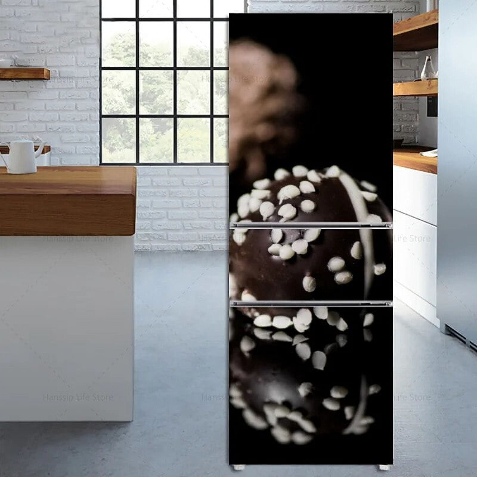 Chocolate Print Refrigerator Door Wallpaper Sweet Dessert Fridge ...