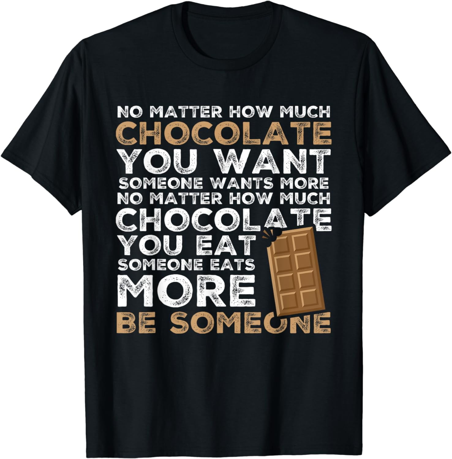 Chocolate Pun Choco Bar Chocoholic - Funny Chocolate T-Shirt - Walmart.com