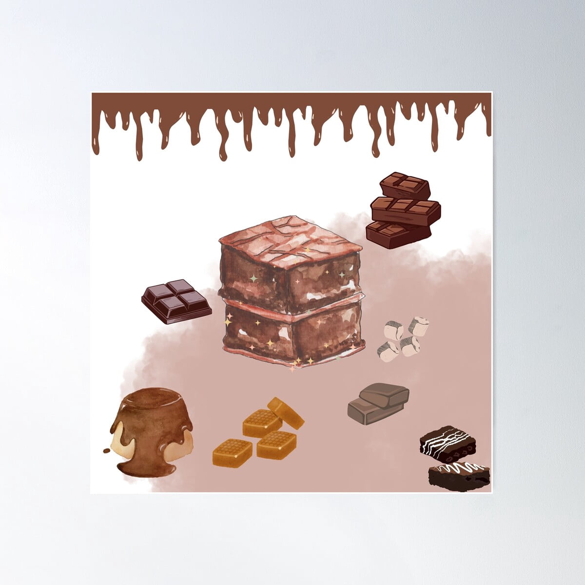 Chocolate Rush Poster Wall Art, Modern Wall Decor For Living Room ...