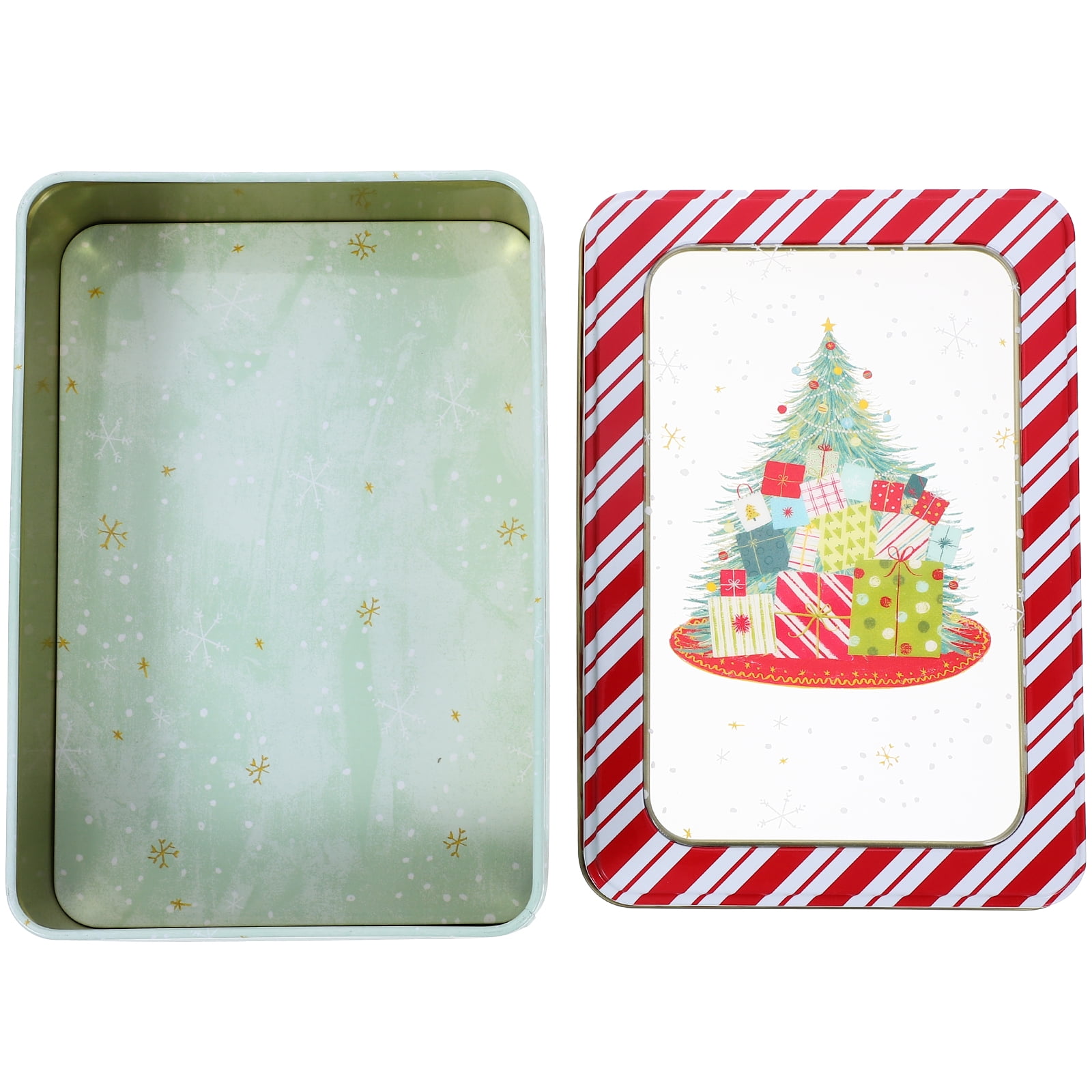 Chocolate Snacks Treat Box Christmas Tinplate Cookie Tin Candies ...