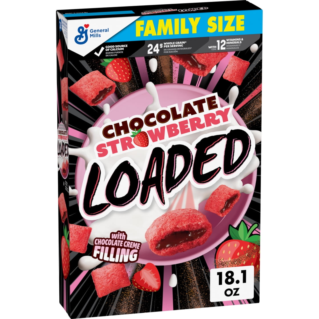 Chocolate Strawberry Loaded Cereal with Chocolate Creme Flavored ...