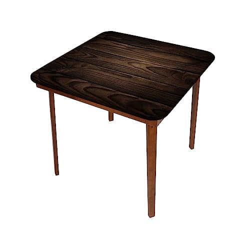 Chocolate Table Cover Square, Vintage Rustic Detailed Hardwood Floor ...