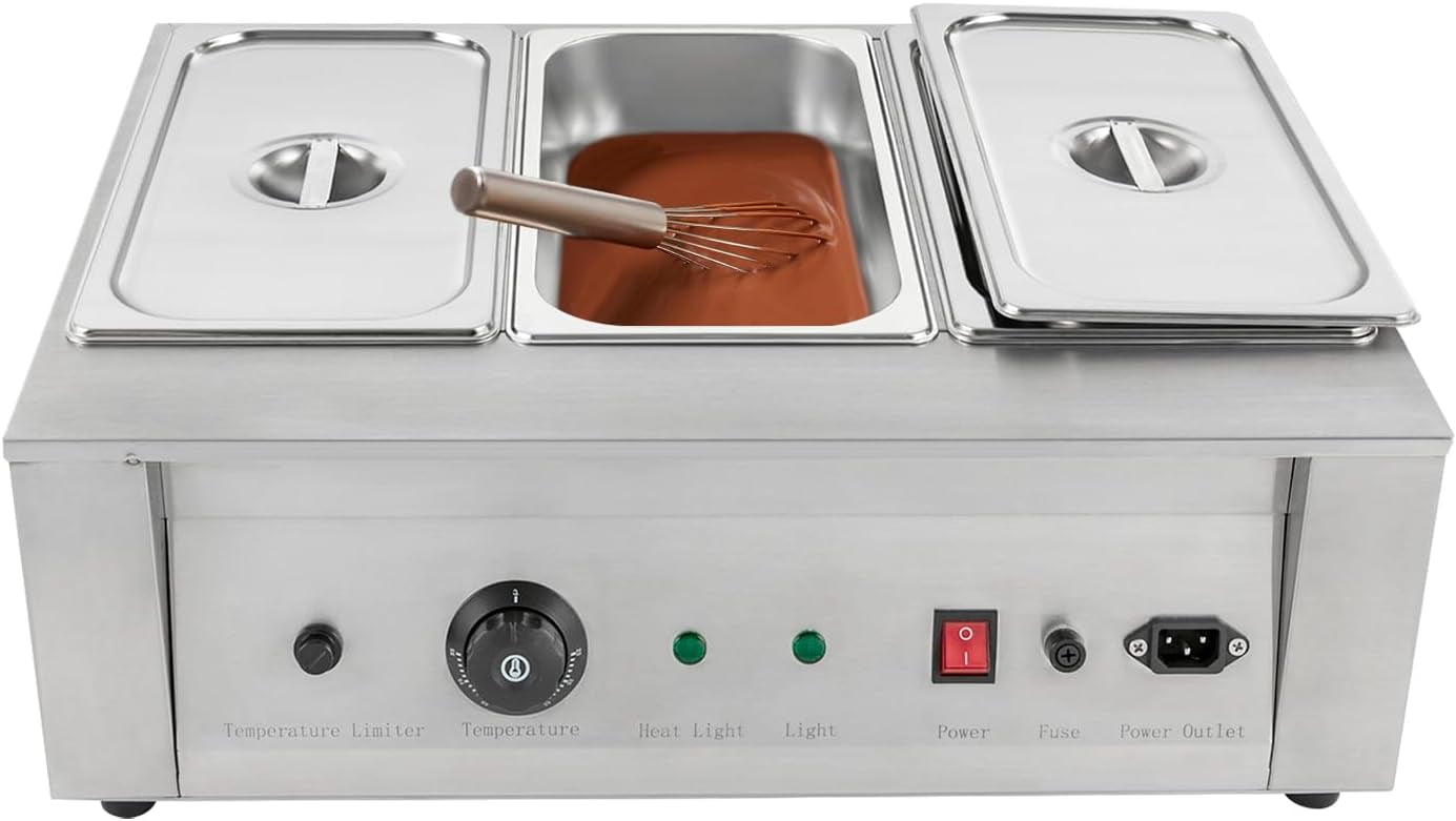 Chocolate Tempering Machine with Manual Control, 26.5 Lbs 3 Tanks ...