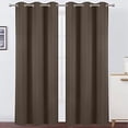 Chocolate Thermal Blackout Curtains/42 x 84 Inch/Set of 2 Panels Room ...