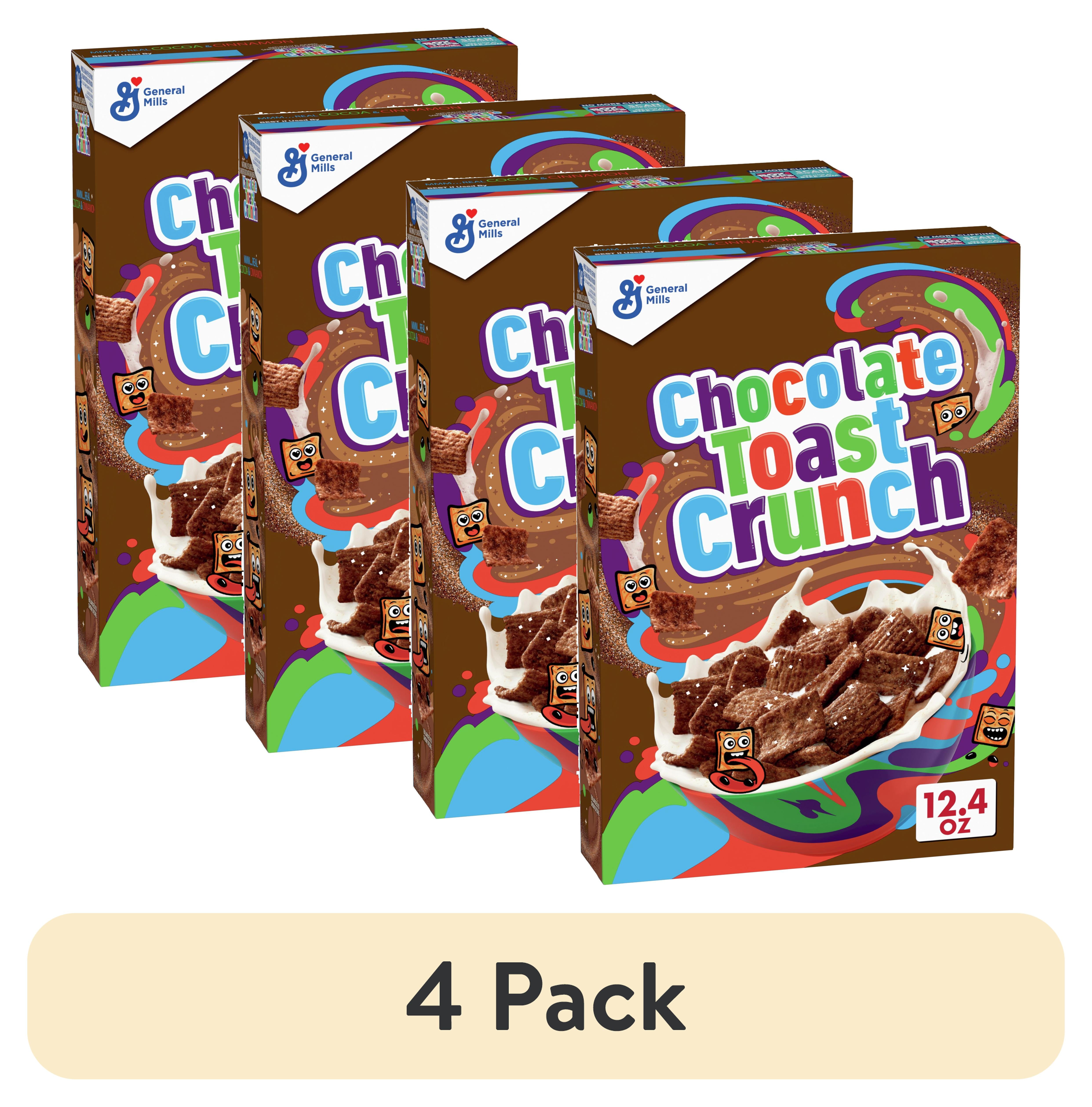 (4 pack) Chocolate Toast Crunch Breakfast Cereal, 12.4 OZ Cereal Box ...