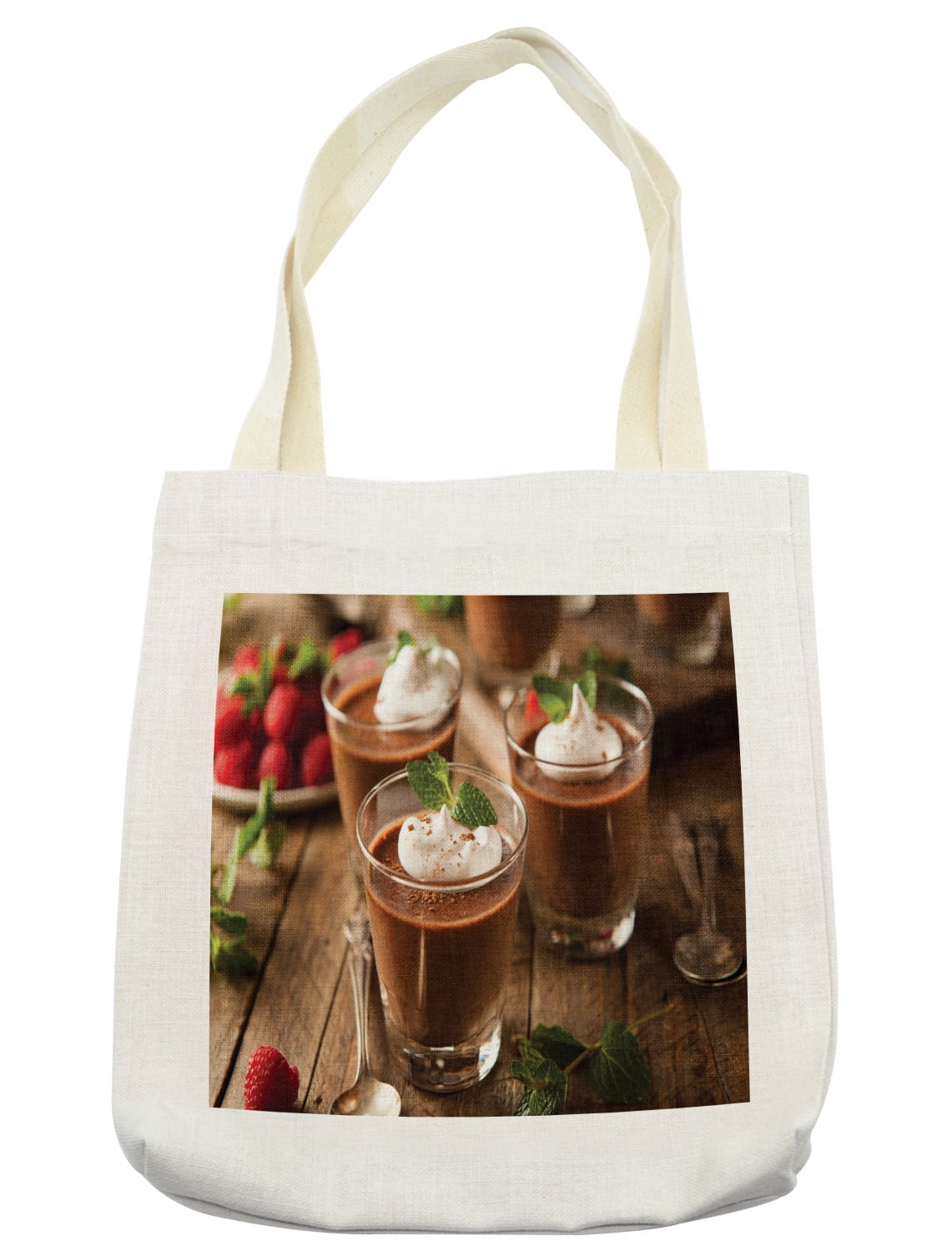Chocolate Tote Bag, Homemade Dark Chocolate Mousse with Whipped Cream ...