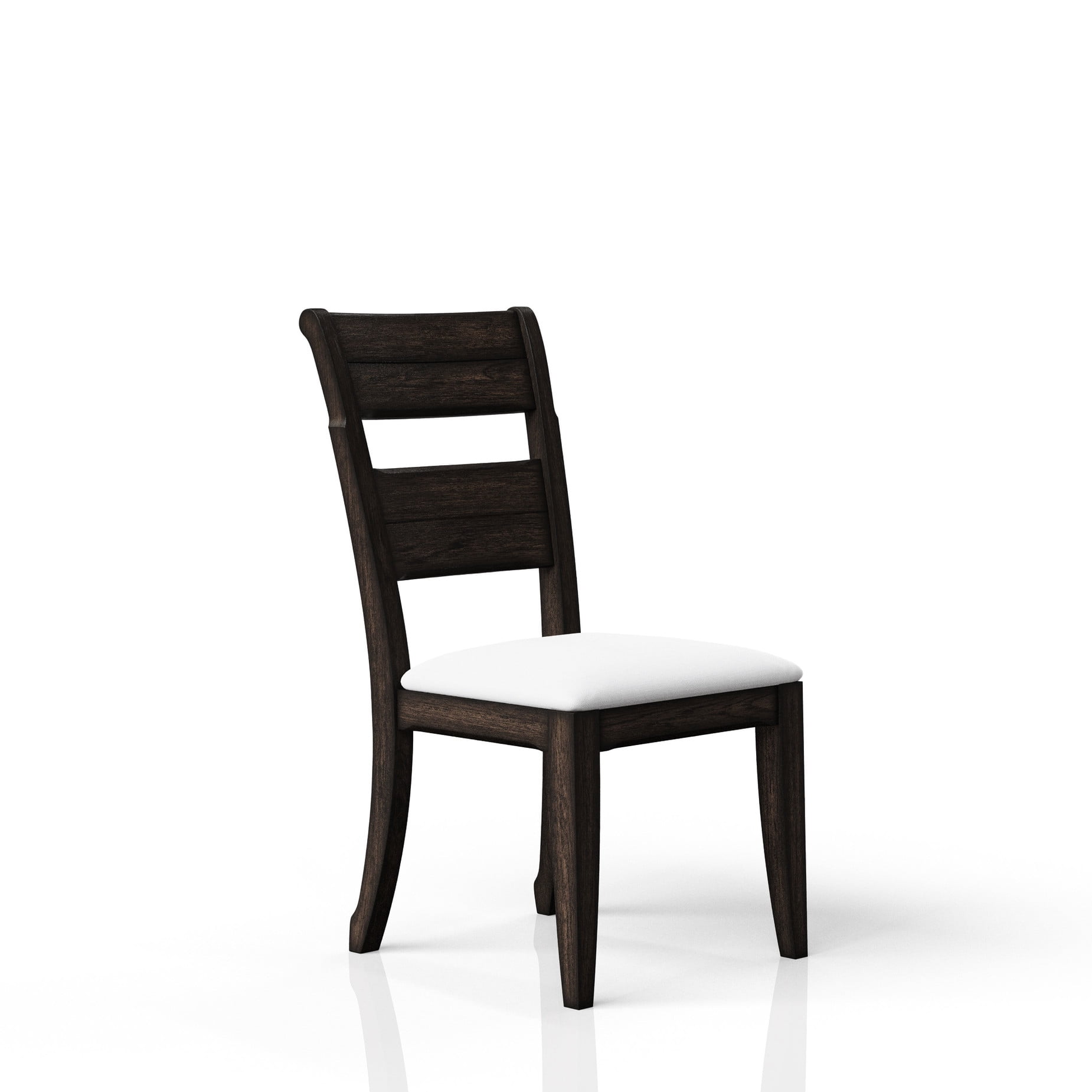 Chocolate Upholstered Ladderback Chair / Polyester Seat, 17.50 in Deep ...