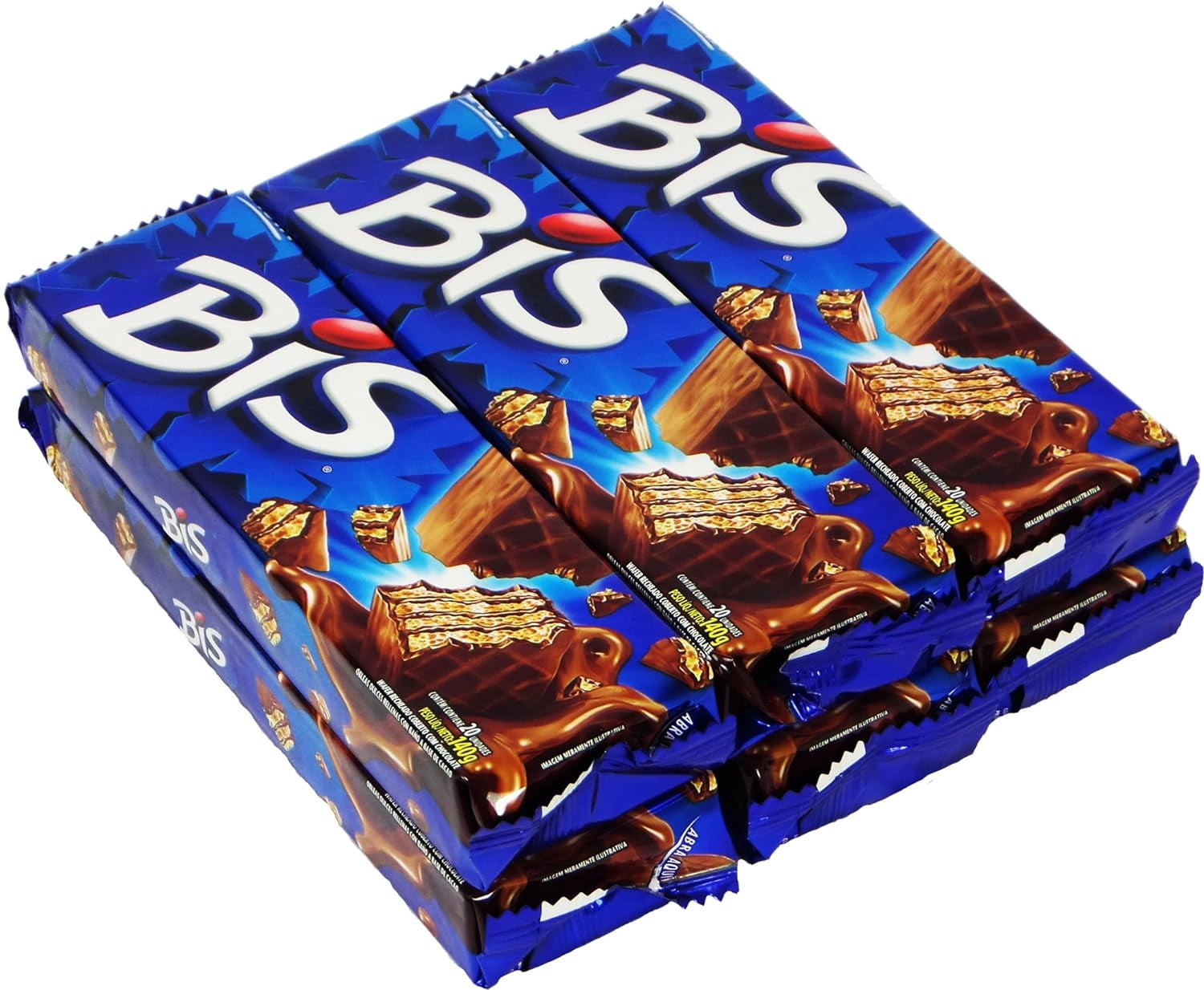 Chocolate Wafer Box w/ 20 Units 4.9oz (PACK OF 06) | Chocolate Leite ...