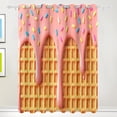 Chocolate Waffle Cream Blackout Curtains 55W x 72/84L Living Room ...
