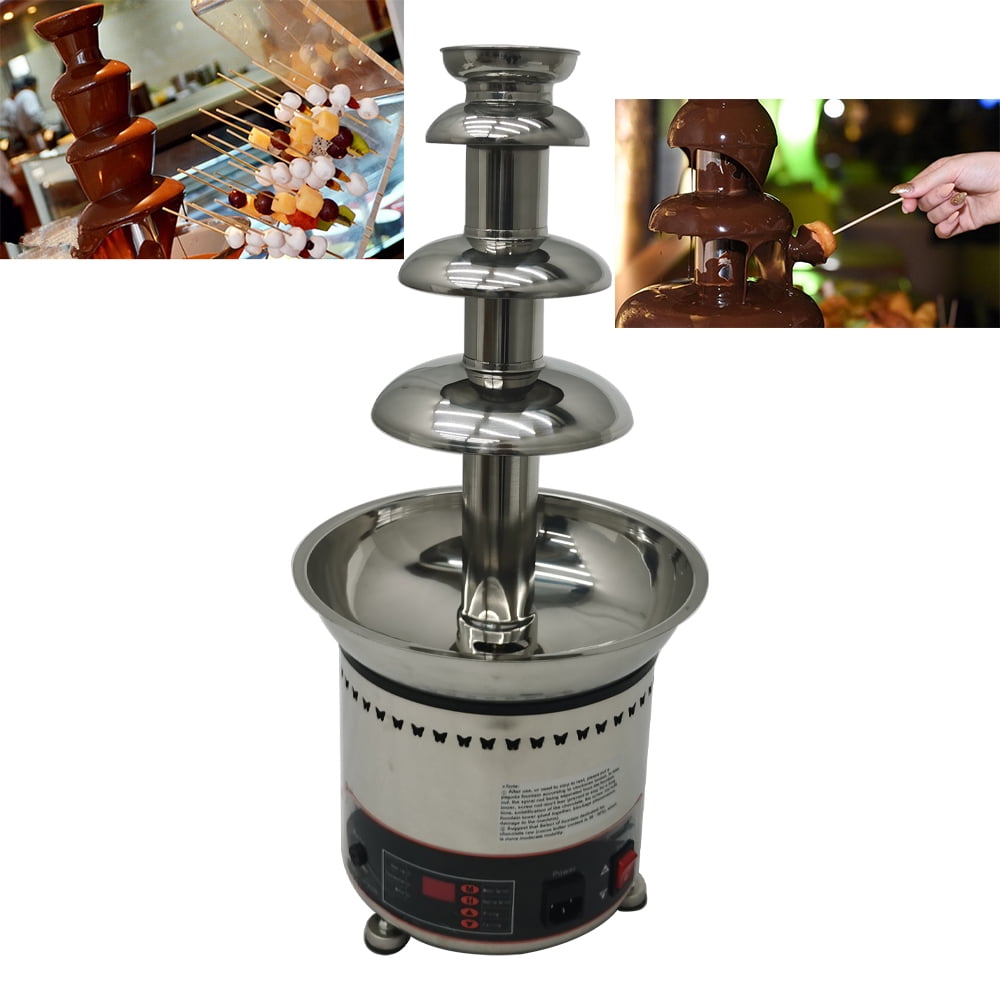 Chocolate Waterfall Fountain Four Storys Digital Display Button Wedding ...