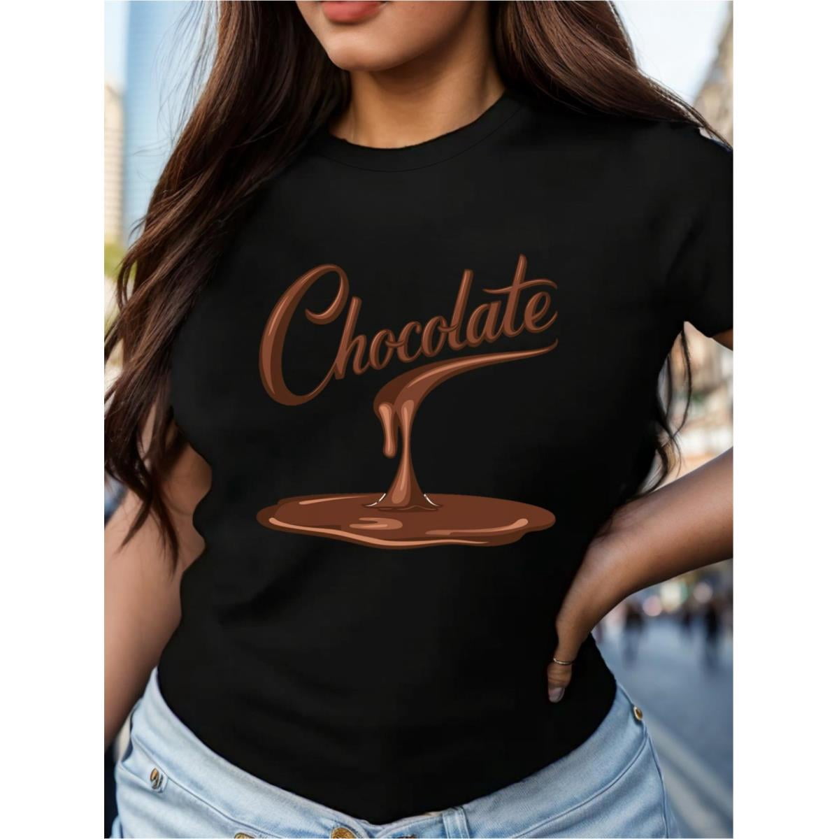 Chocolate candy T-shirt women's cotton regular Tee For Adult, Men ...