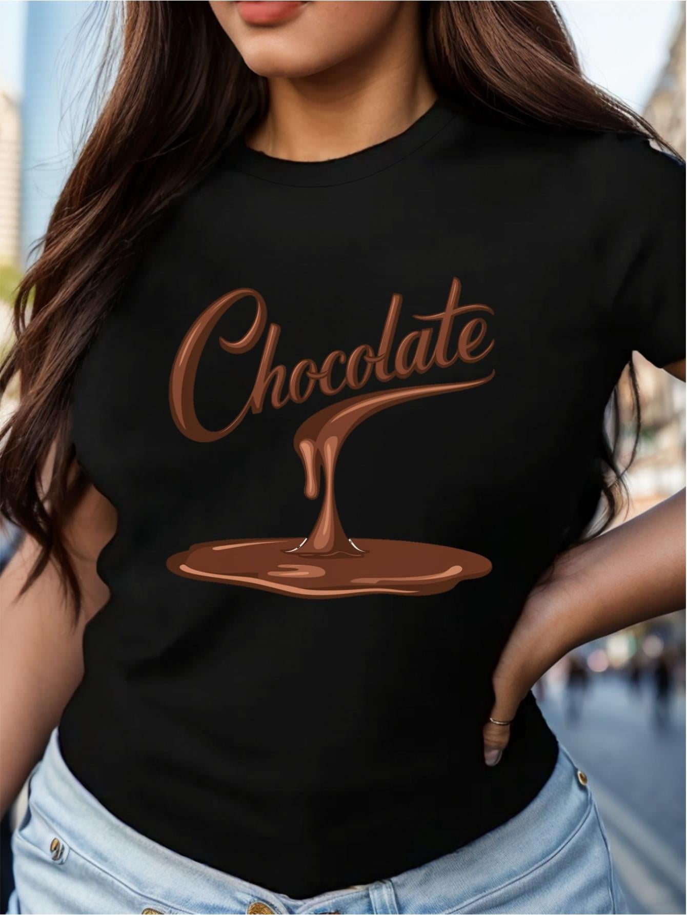Chocolate candy T-shirt women's cotton regular Tee For Adult, Men ...