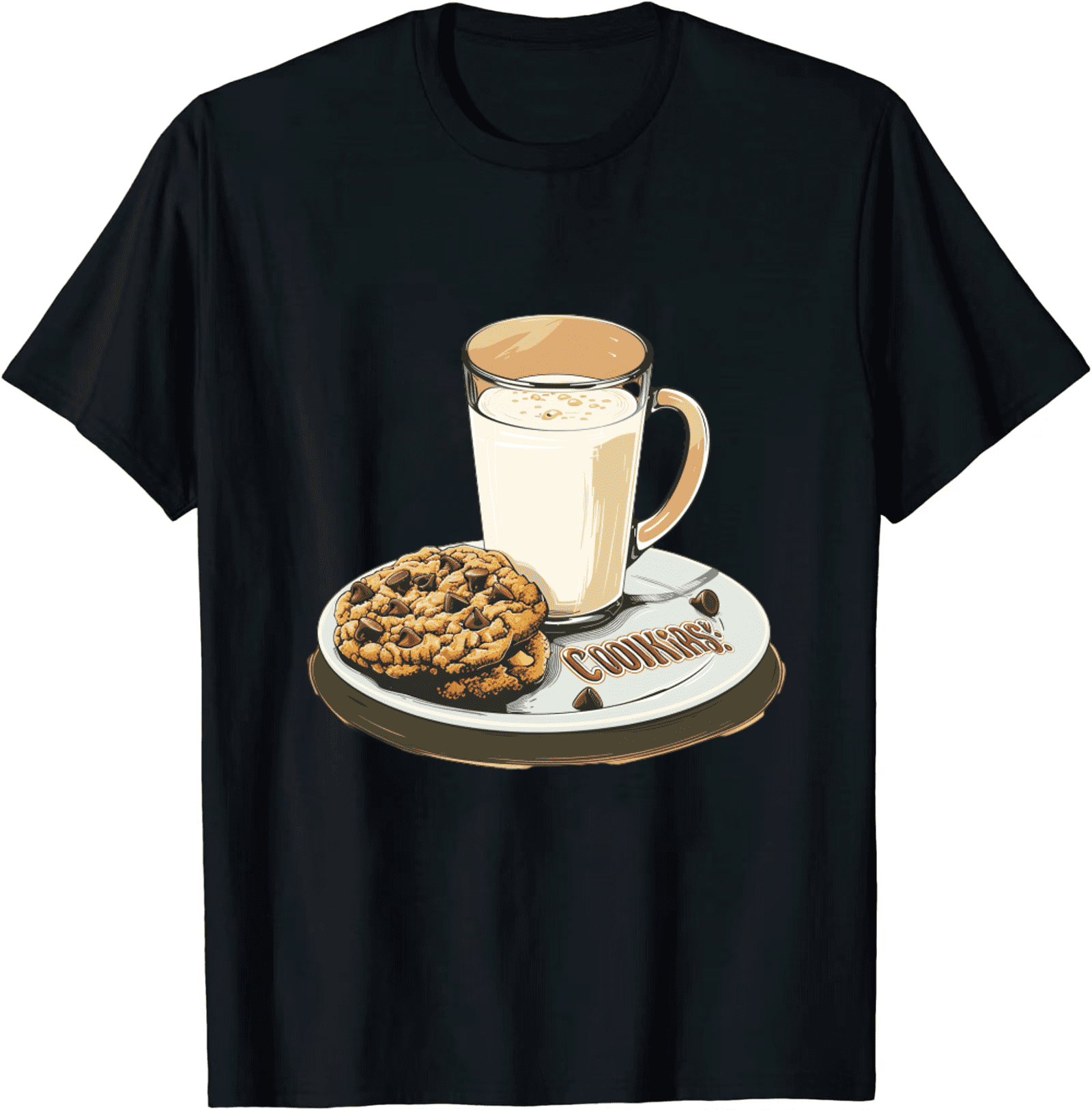Chocolate chip cookie milk, Delicious experience T-shirt - Walmart.com
