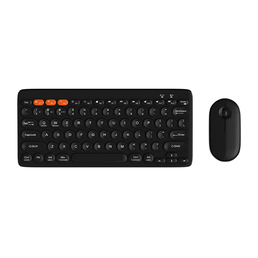 Chocolate key cap wireless keyboard and mouse set mute portable office ...