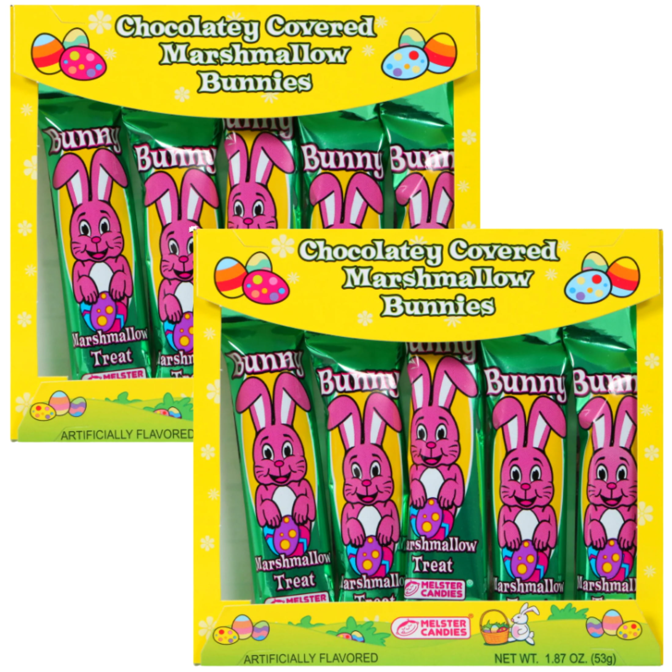 Chocolate Novelty Shaped Rabbit Marshmallow Bunnies Candy, 5-ct. Packs ...