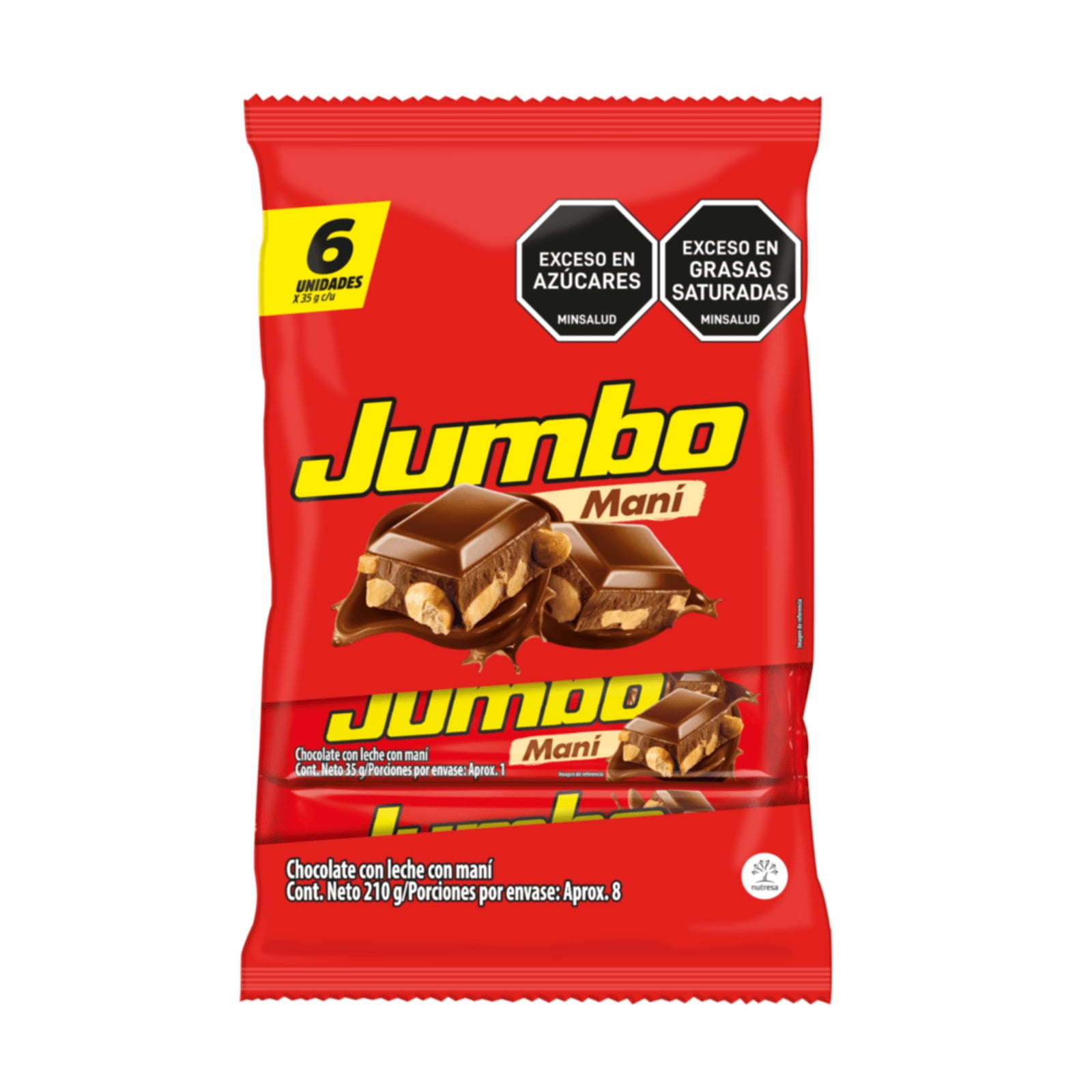 Chocolatina Jumbo Maní – 6 Pack (210g / 7.41 oz) – Colombian Milk ...