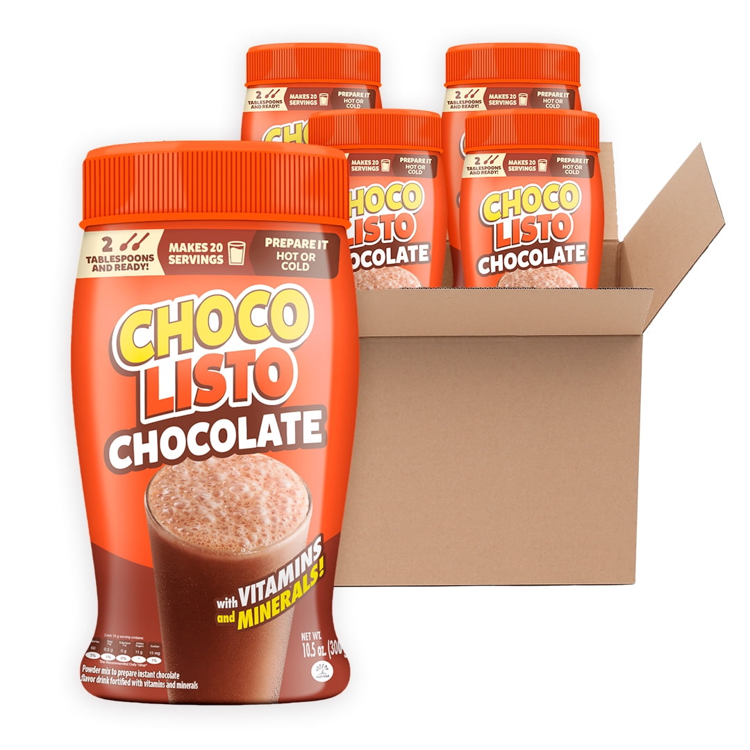 Chocolisto Instant Chocolate Powder Drink Jar, 10.5 oz, Pack of 4 ...