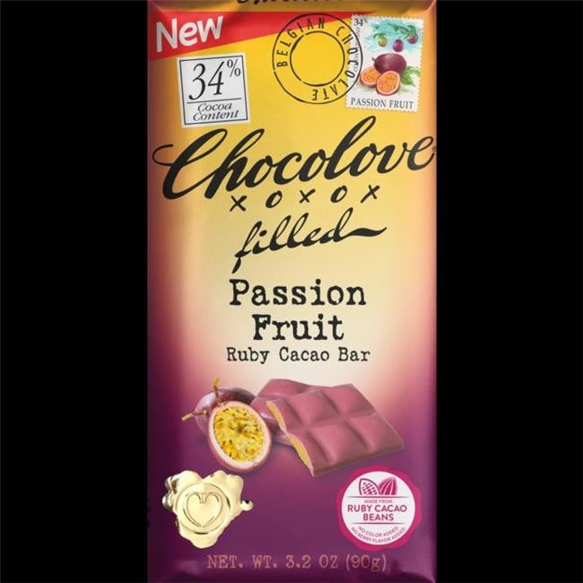 Chocolove 34% Ruby Cacao Bar with Passion Fruit Filling - Walmart.com